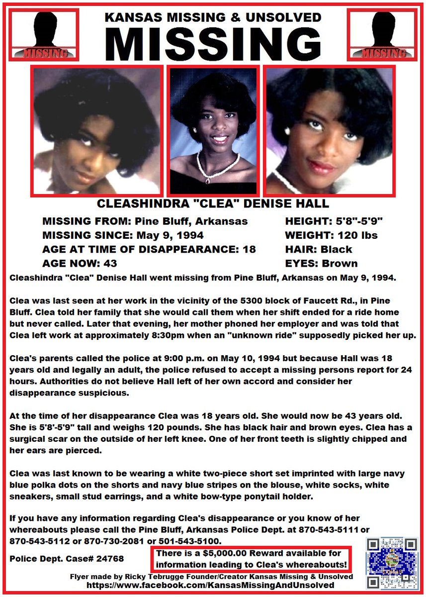 Episode 6 – The Disappearance of Cleashindra Denise Hall | Calendar of ...